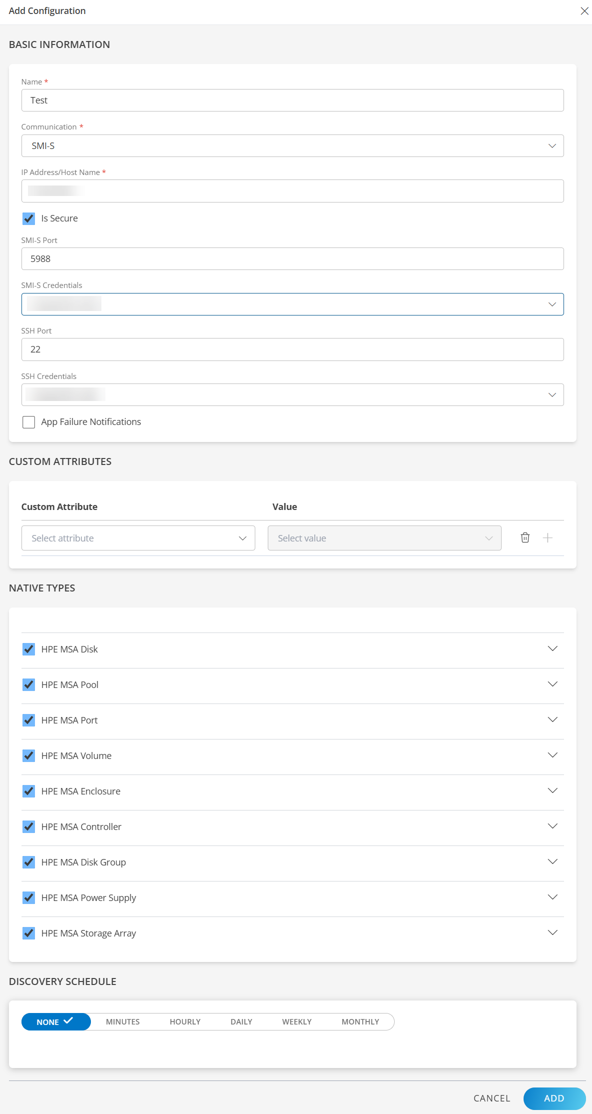 Working with HPE MSA | OpsRamp Documentation